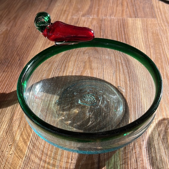 Hand Crafted | Dining | Mexican Green Hand Blown Art Glass Salsa Bowls ...